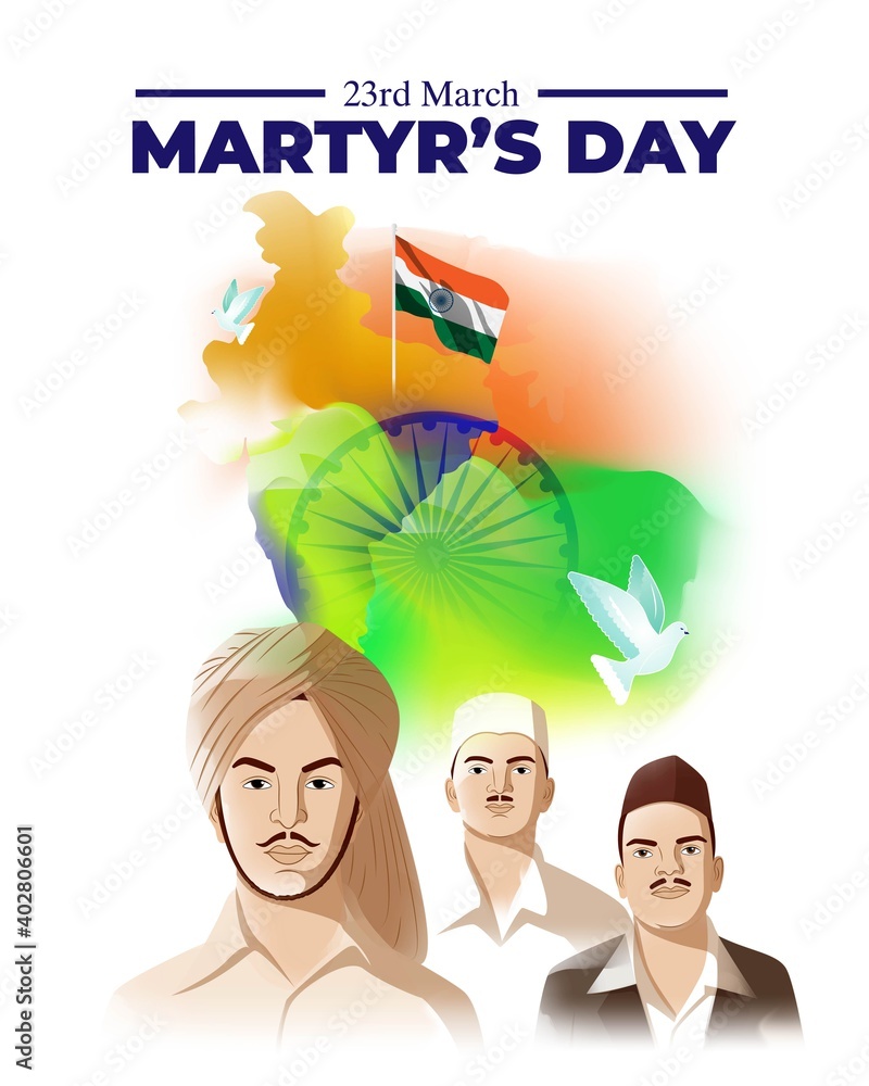 vector illustration for patriotic concept banner for Martyr's Day, 23 ...
