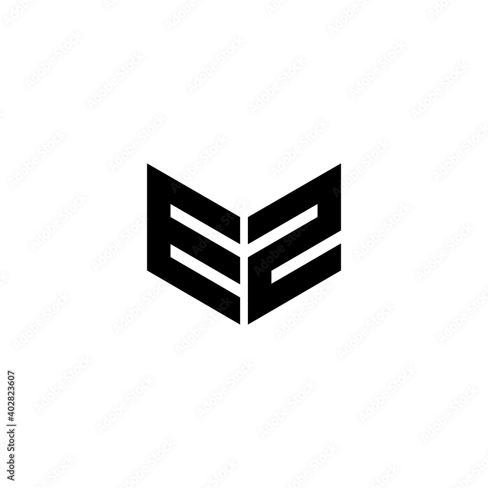 EZ letter logo design with white background in illustrator, vector logo ...