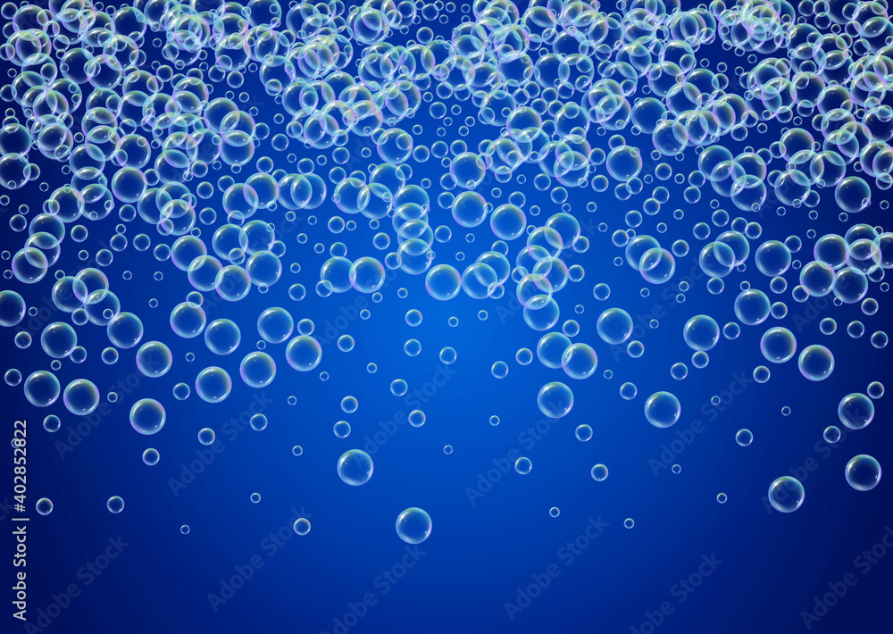 Soap cleaning foam background. Shampoo bubbles and suds. 3d vector ...