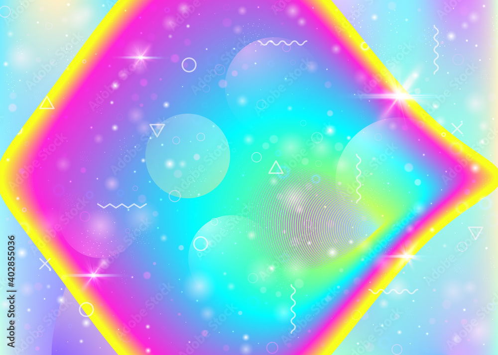 Hologram background with vibrant rainbow gradients. Dynamic fluid ...