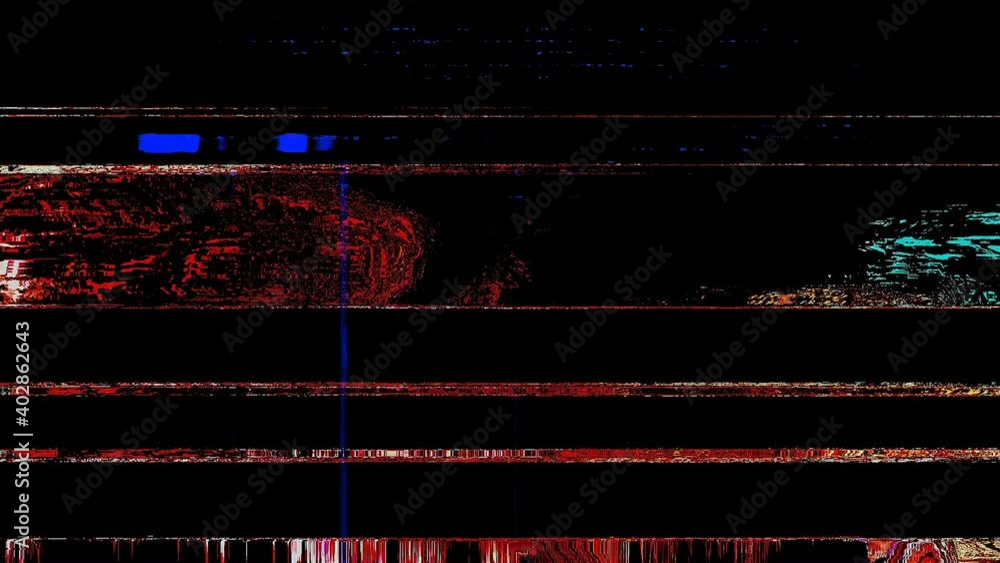 Glitch noise static television VFX. Visual video effects stripe ...