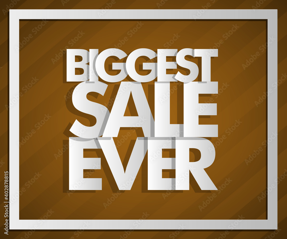 Biggest sale ever paper marker banner tag. Abstract pointer sale pop ...