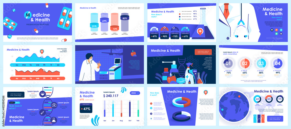 Coronavirus presentation slides templates from infographic elements and ...
