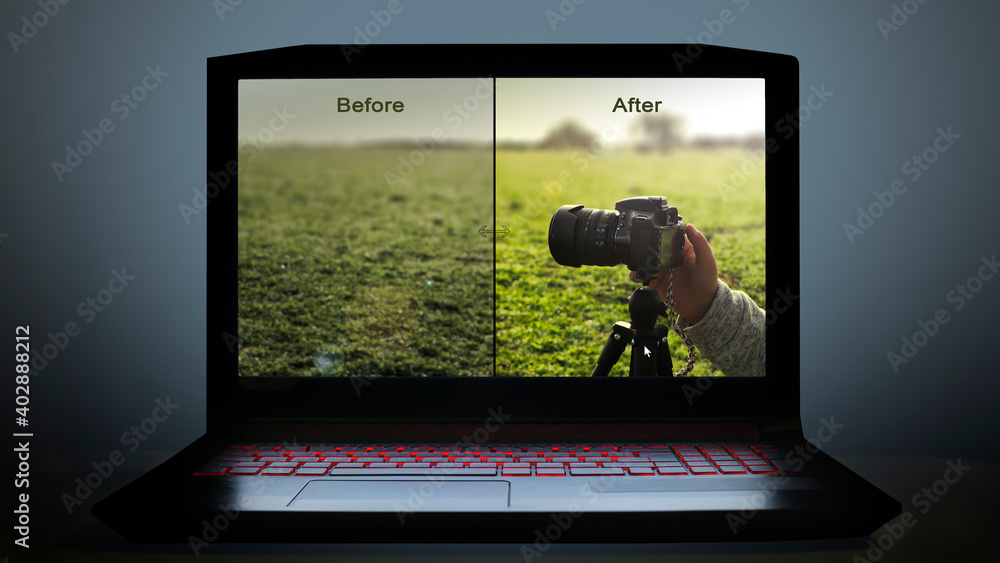 visual about editing photos on computer. edit photos before and after ...