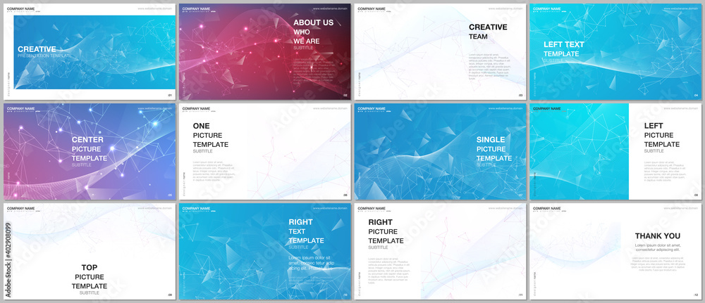 Presentation design vector templates, multipurpose template for ...