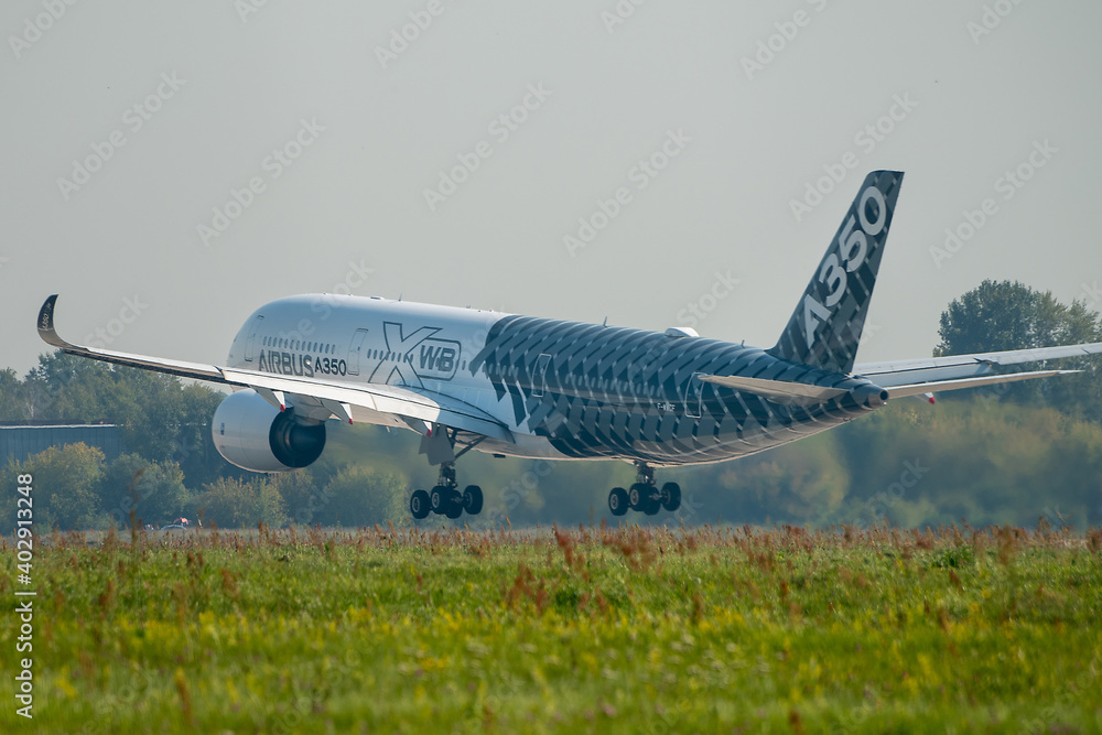 August 30, 2019. Zhukovsky, Russia. long-range wide-body twin-engine ...