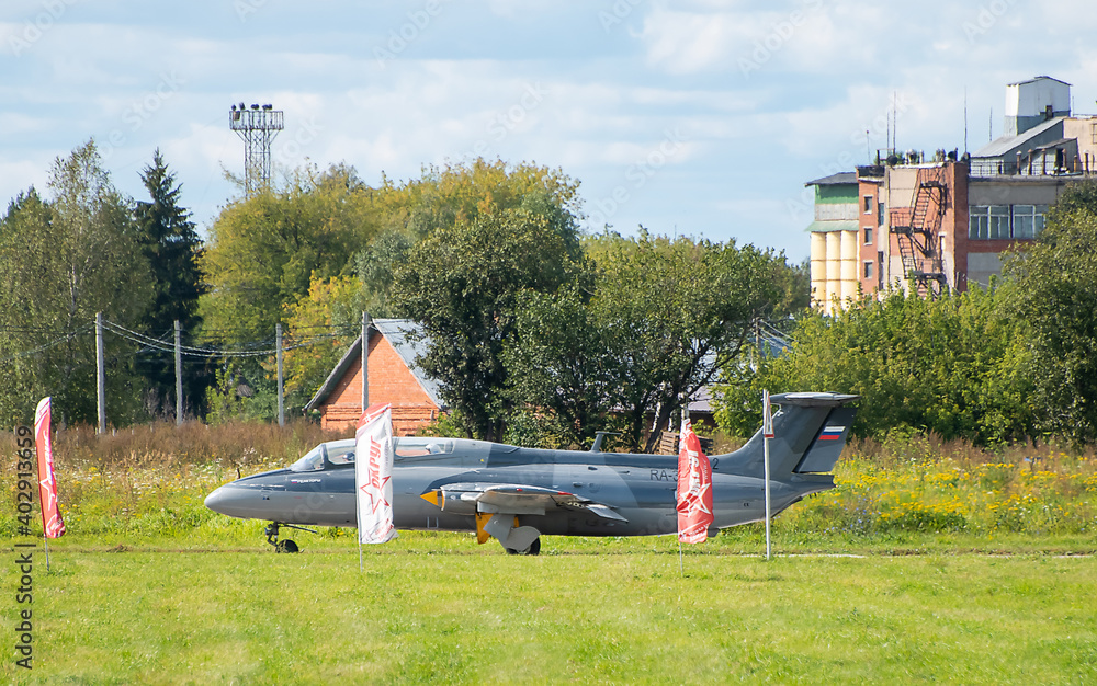 September 12, 2020, Kaluga region, Russia. The Aero L-29 Delfin ...