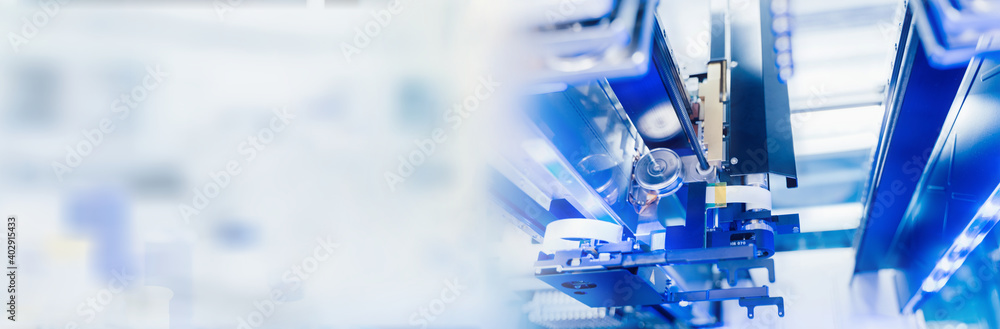 Robotics technology background. Laboratory banner with copy space ...