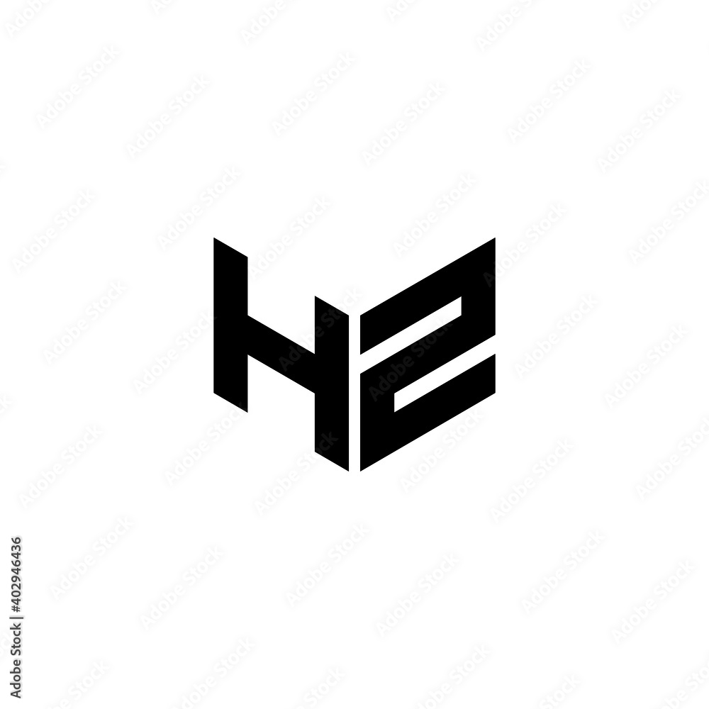 HZ letter logo design with white background in illustrator, vector logo ...