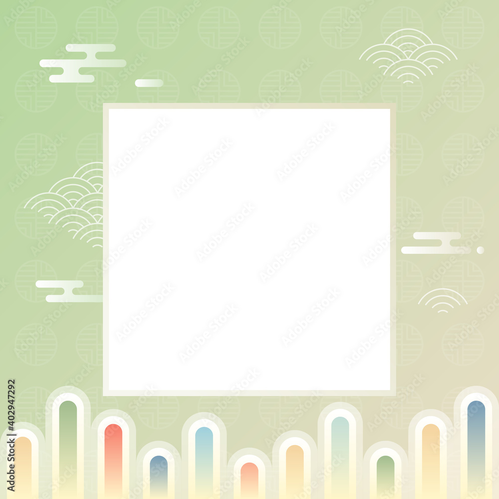Korean traditional vector illustration background. Stock Vector | Adobe ...
