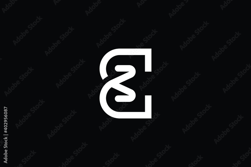 EM logo letter design on luxury background. ME logo monogram initials ...