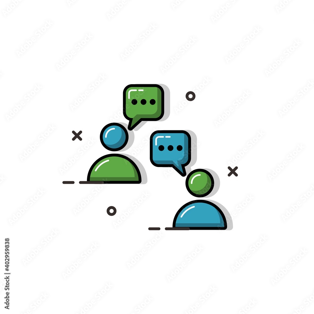 Simple negotiation illustration. Easy to edit with vector file. Can use ...