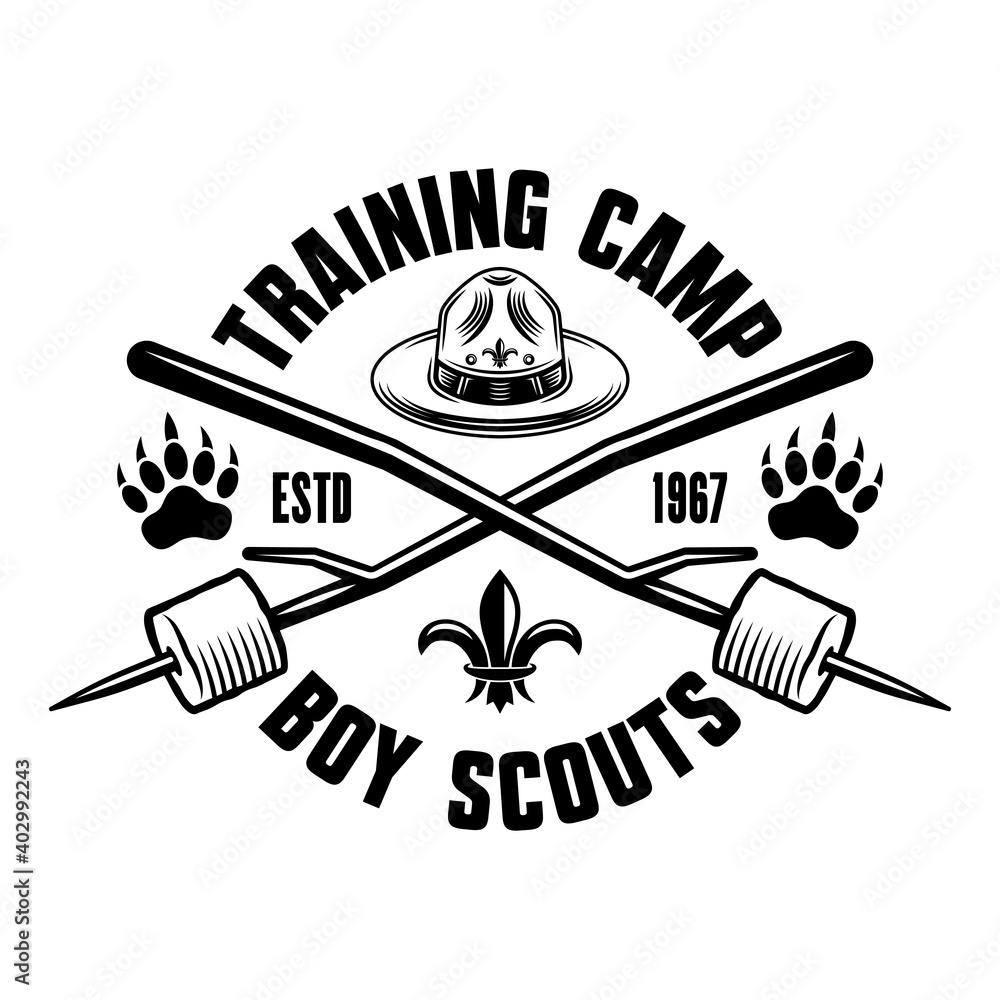 Boy Scout Symbol Black And White