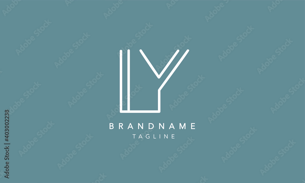 LY Alphabet initial Letter Monogram Icon Logo vector illustration Stock ...