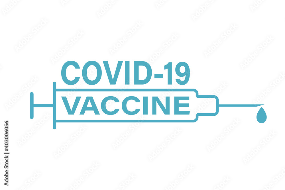 Vektorová grafika „Design of the Covid-19 vaccine logo. Vector design ...