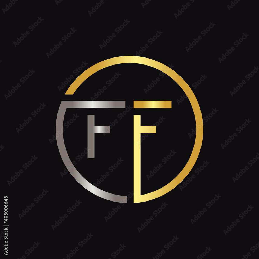 Initial FF Letter Logo Creative Typography Vector Template. Creative ...