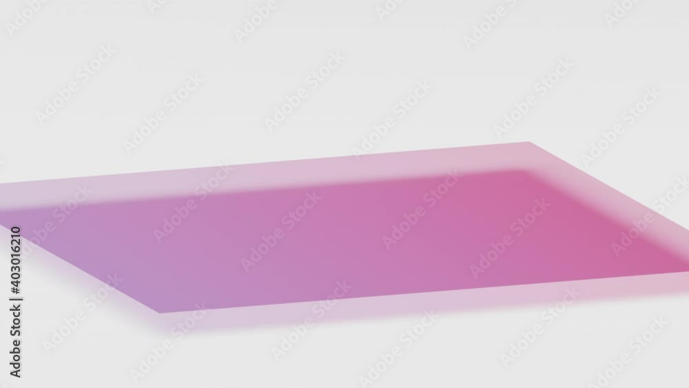 Rotation of flat glass shape. Minimal motion design. 3d rendered object ...