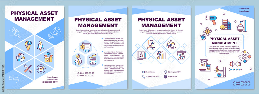 Physical asset management brochure template. Business service. Flyer ...