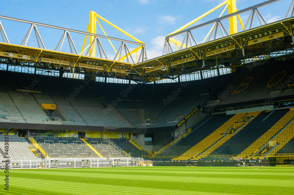 Signal Iduna Park. Football stadium of Borussia Dortmund Stock Photo ...