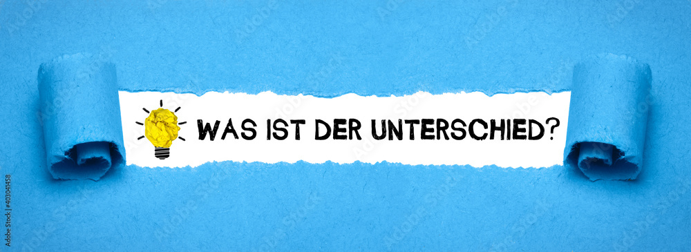 Was ist der Unterschied? Stock Photo | Adobe Stock