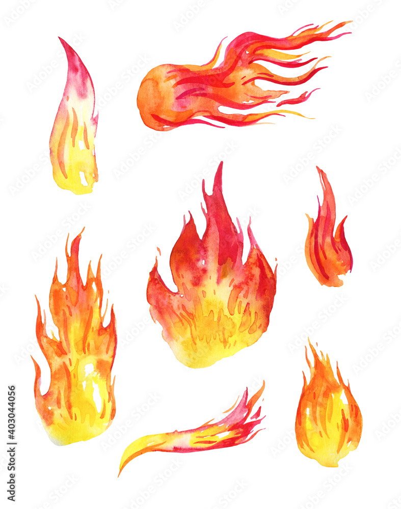 Poster Different fire flames – Wall Art | UkPosters