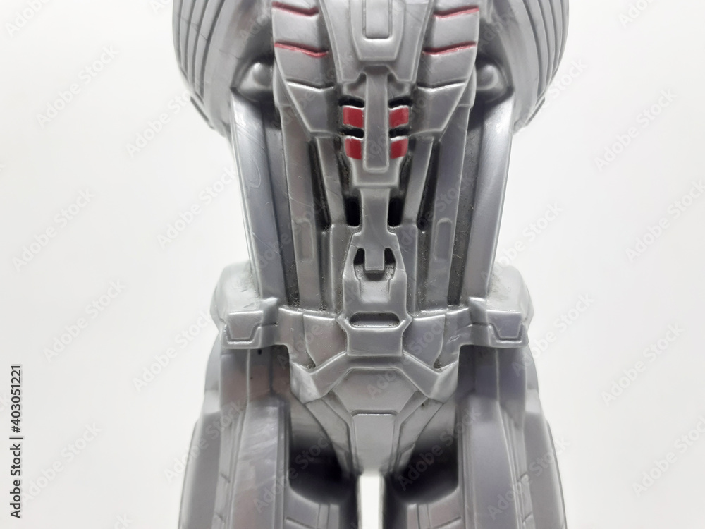 Silver Metallic Stainless Steel Mechanic Cyborg Body Parts in White ...