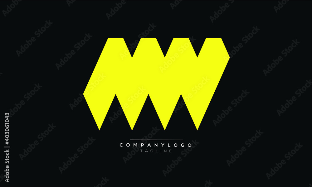 MW icon monogram letter text alphabet logo design Stock Vector | Adobe ...