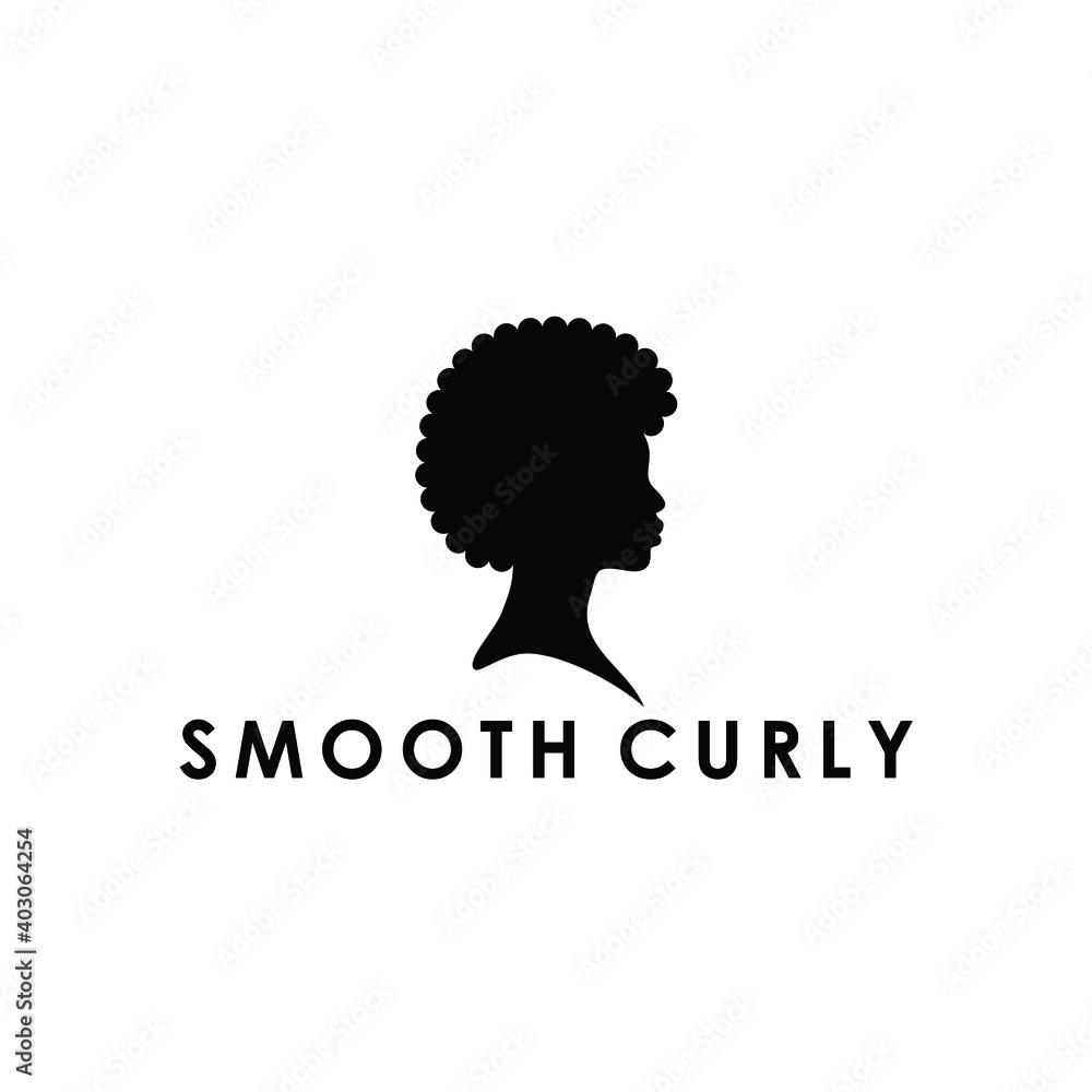 Vetor de Beauty afro african young women curly smooth hairstyle ...