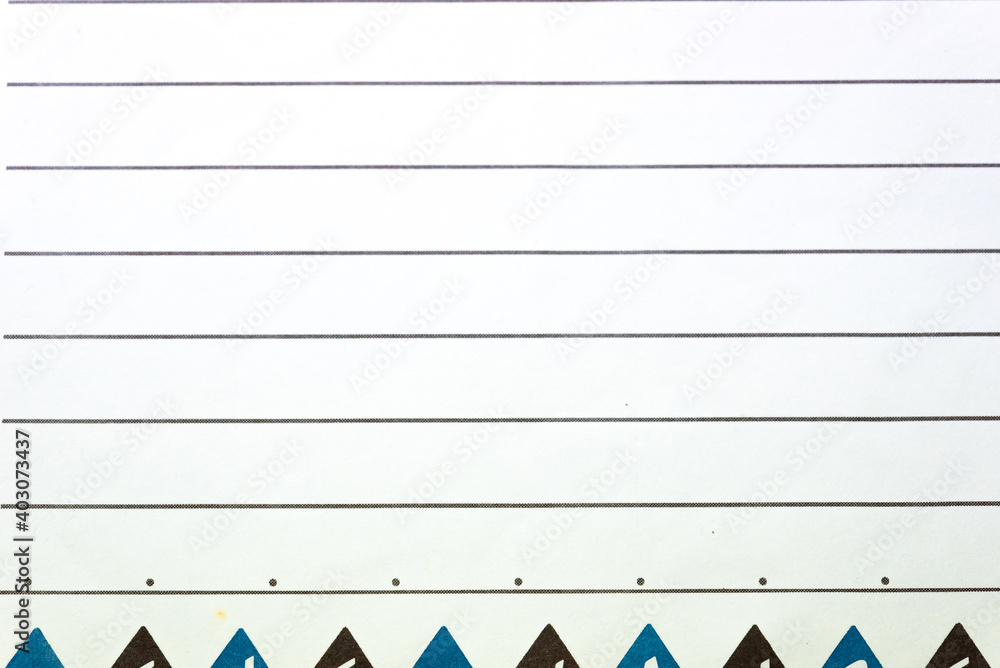 Rumpled lined sheet of paper isolated on white background. Lined ...