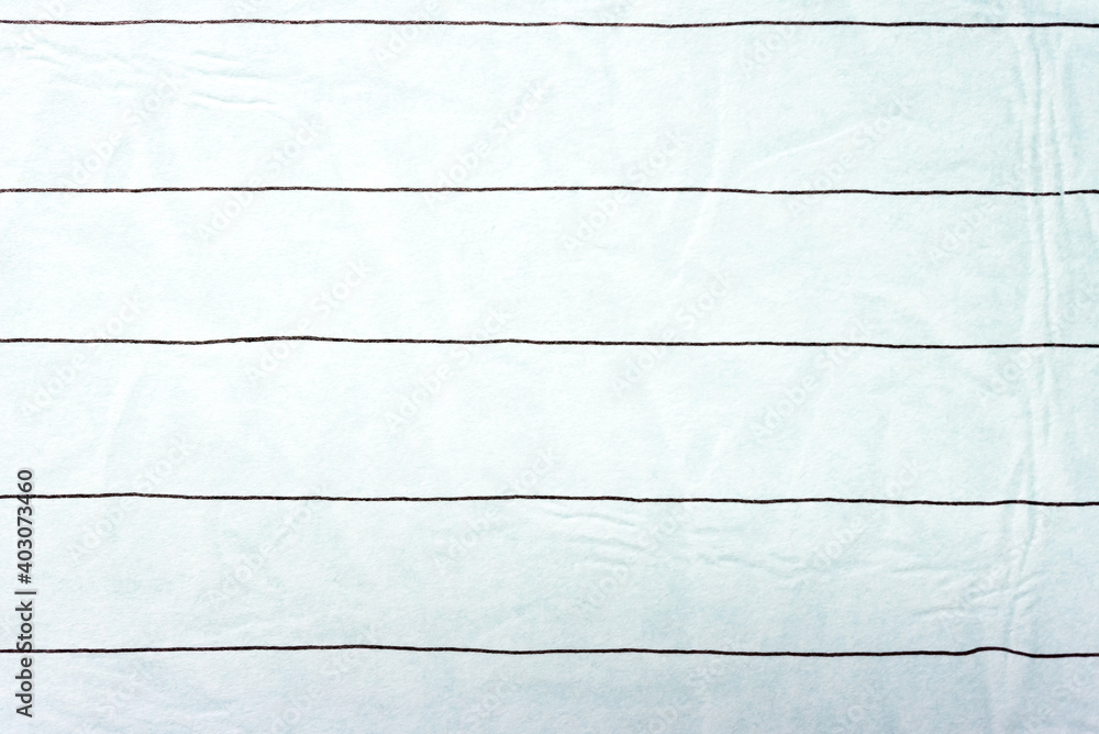 Rumpled lined sheet of paper isolated on white background. Lined ...