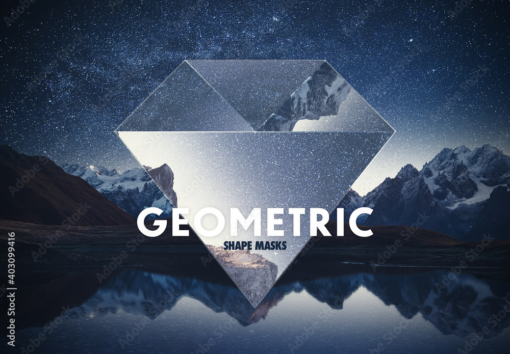 Geometric shapes design effect Stock Template | Adobe Stock