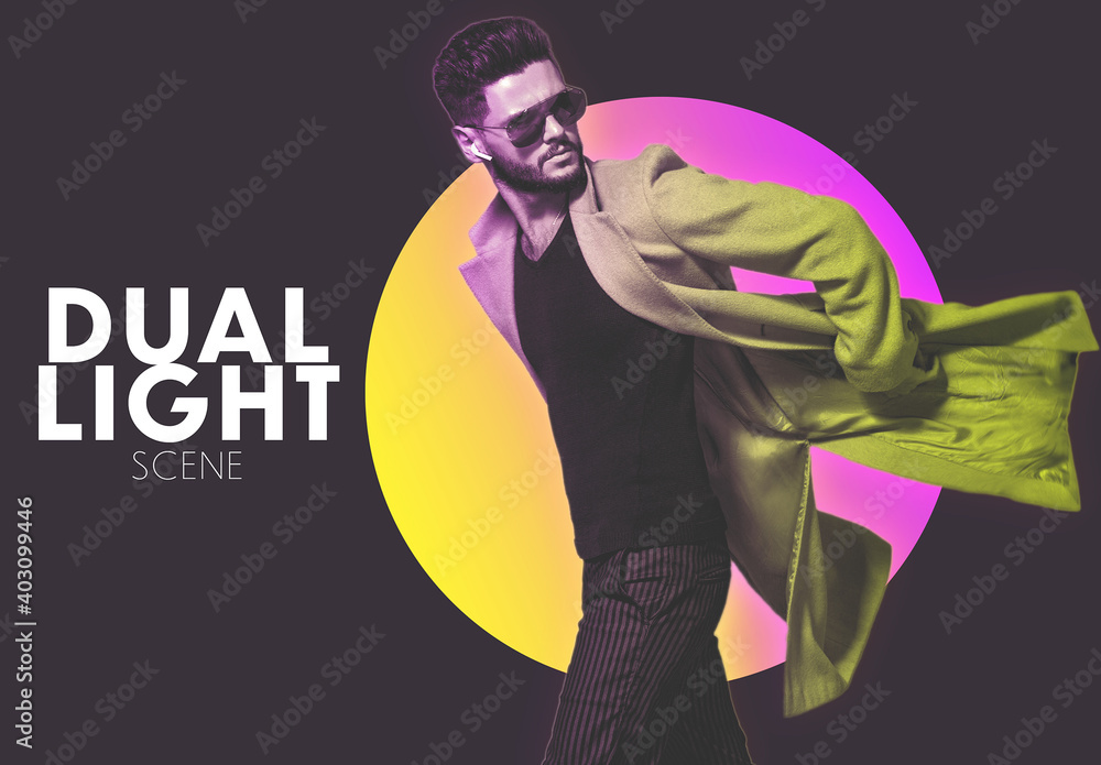 Dual Light Effect Stock Template | Adobe Stock