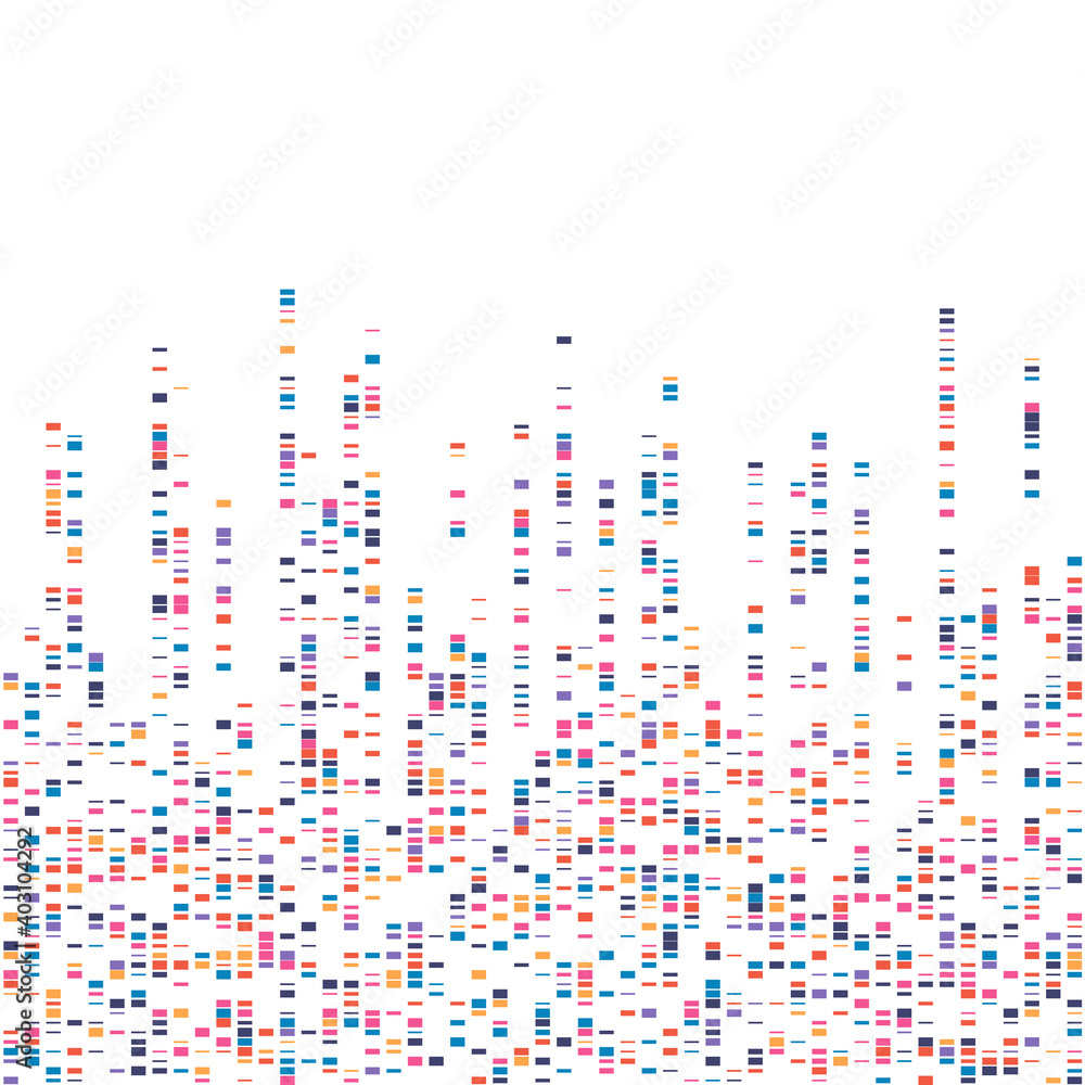 DNA test visualization. Vector science background. Encoded genealogy ...