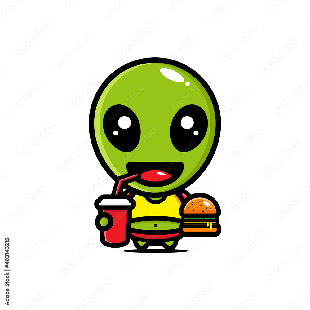 character design of cute fat aliens Stock Vector | Adobe Stock