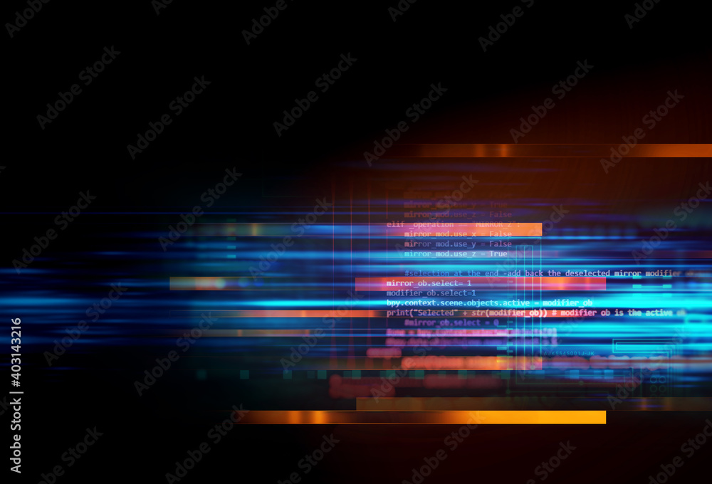 Programming code abstract technology background of software developer ...