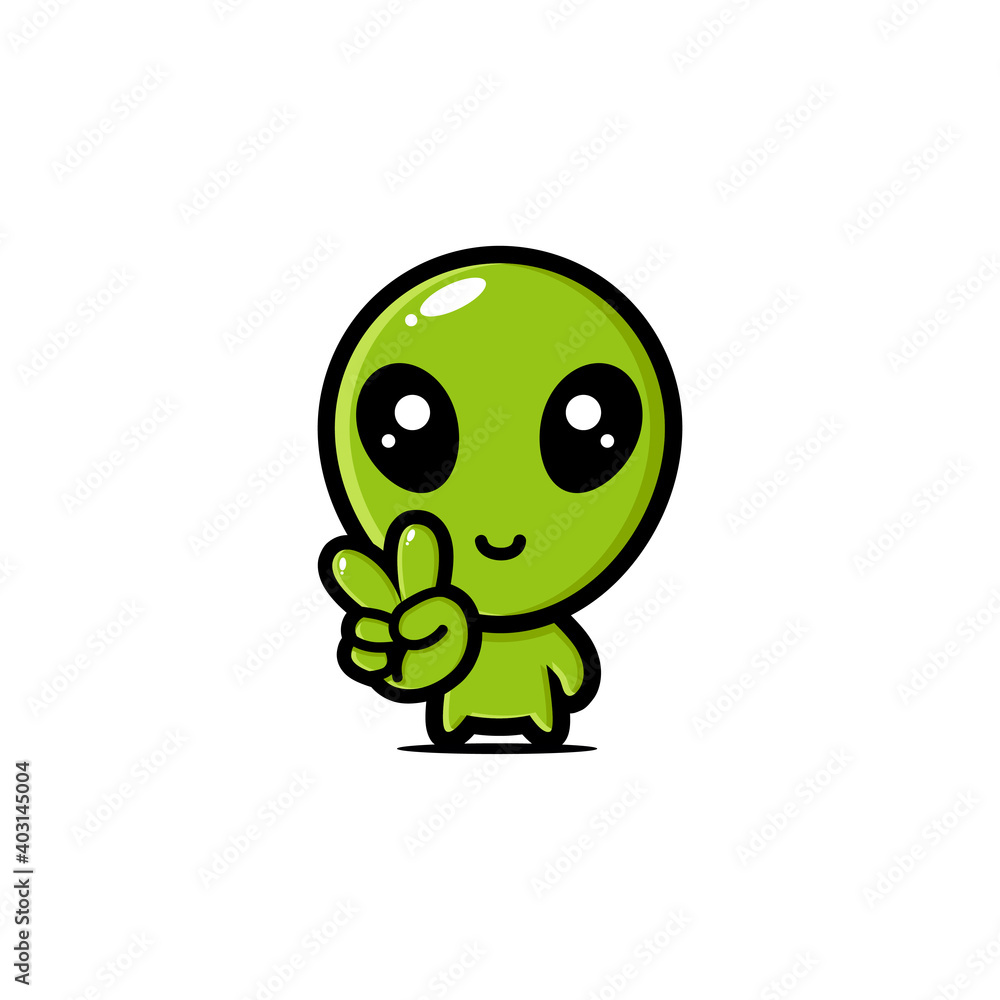 cute alien character design Stock Vector | Adobe Stock