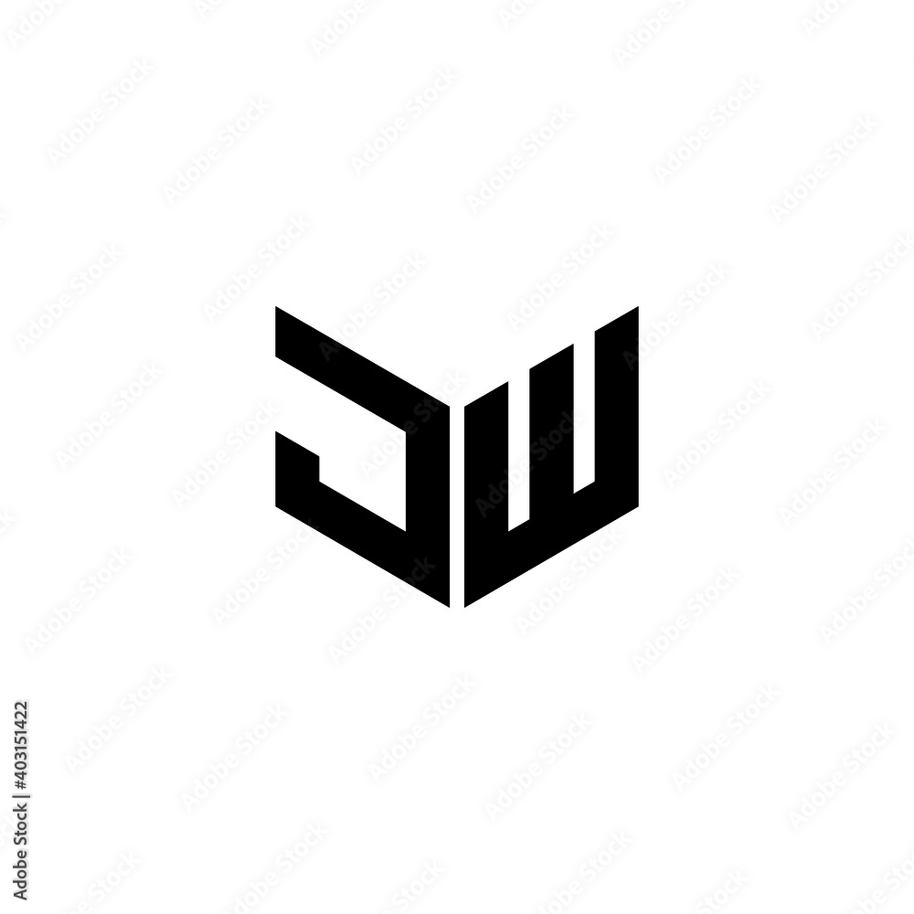JW letter logo design with white background in illustrator, vector logo ...