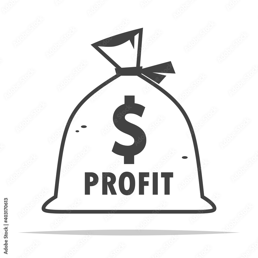 Bag of profit icon transparent vector isolated Stock Vector | Adobe Stock