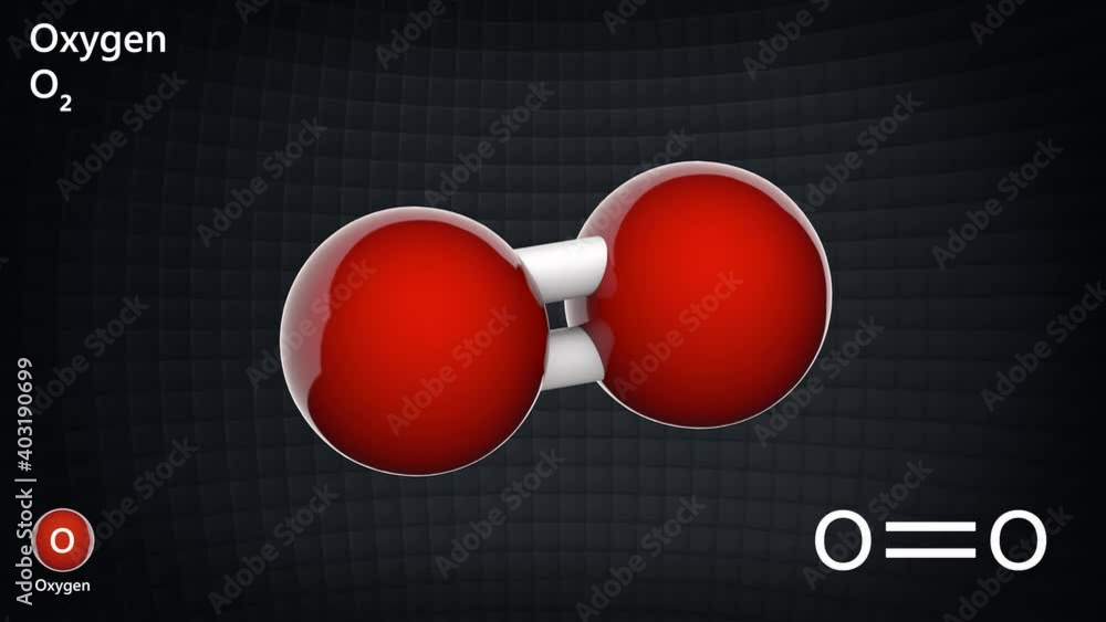 Vidéo Stock Oxygen is a chemical element with symbol O and atomic ...