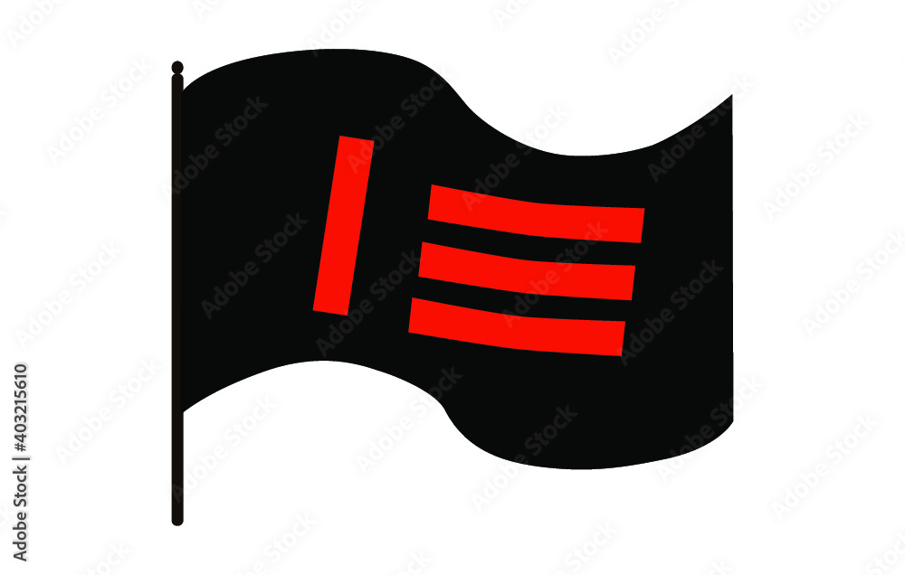 Vector illustration of waving BDSM “Master/Slave pride flag” on white ...