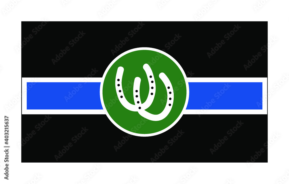 Vector illustration of flat waving Pony pride flag on white background ...
