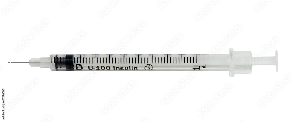 One Medical single use syringe with human insulin ready for injection ...