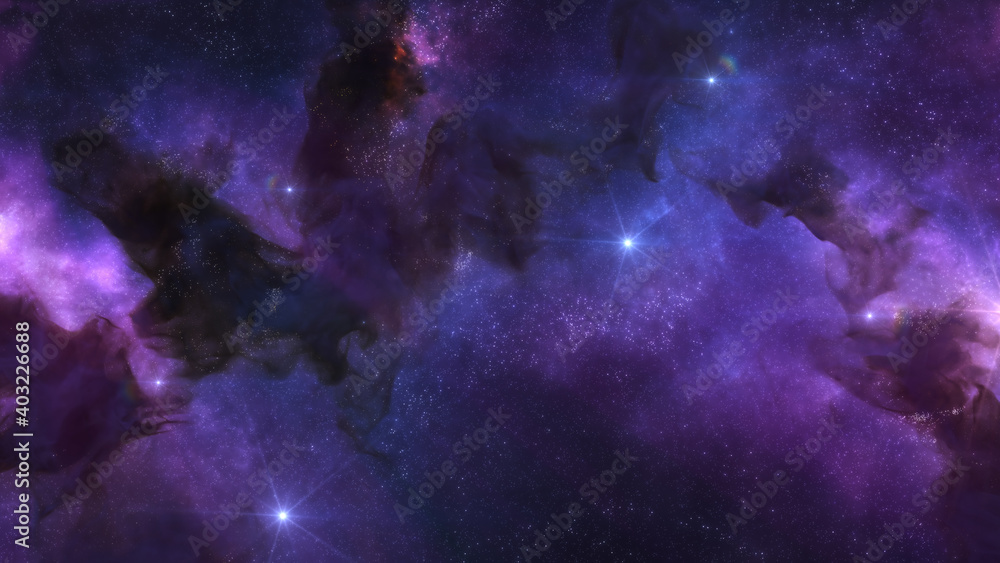 Outer Space Background with colorful Nebula Clouds and Stars. Galaxy ...