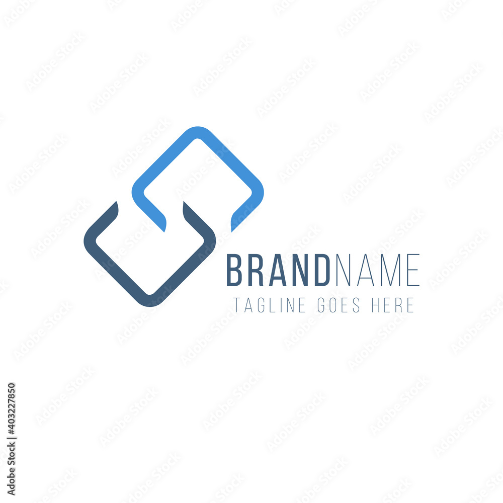 abstract unity symbol, link template logo design. Stock Vector ...