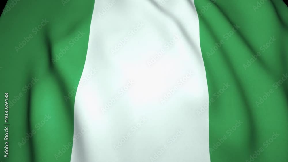 Waving realistic Nigeria flag background. Loop animation Stock Video ...