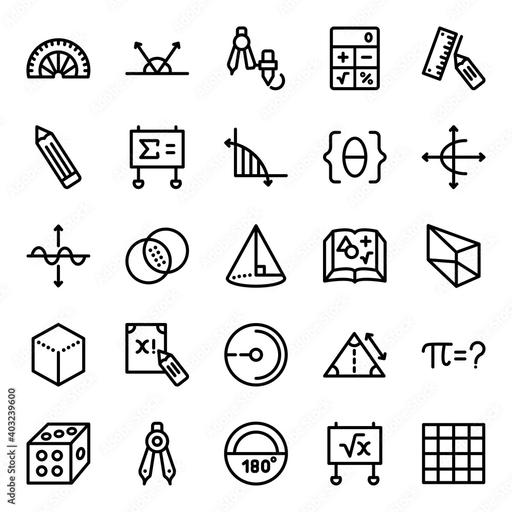 Math Icons Clip Art