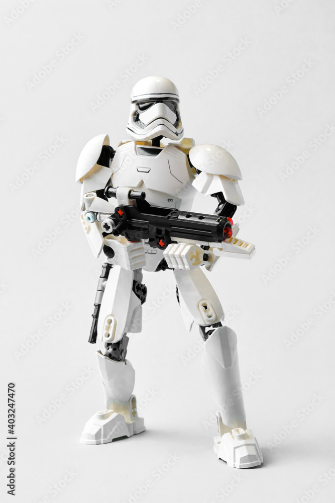 Russia, St. Petersburg, January, 2021: Imperial soldier stormtrooper ...