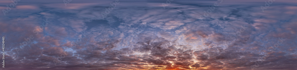 Golden sunset sky panorama Seamless spherical equirectangular 360 ...