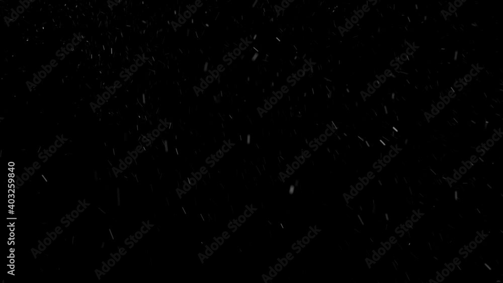 Looped Realistic Falling Snowflakes on Isolated Background. Snow Fall ...