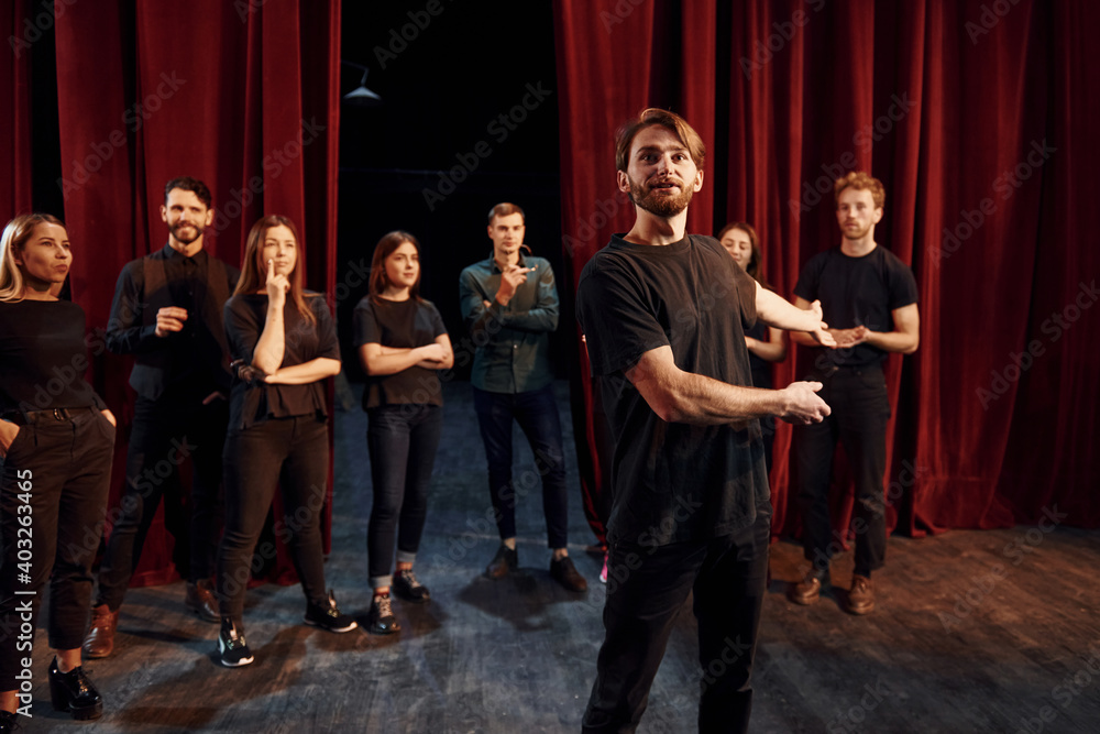 People Acting On Stage